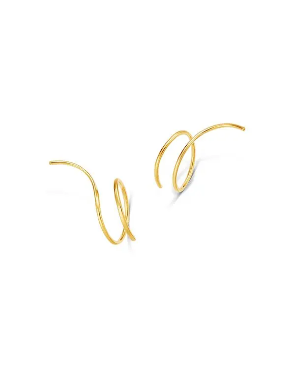 MOON & MEADOW 14k Yellow Wire Climber Earrings - Gold