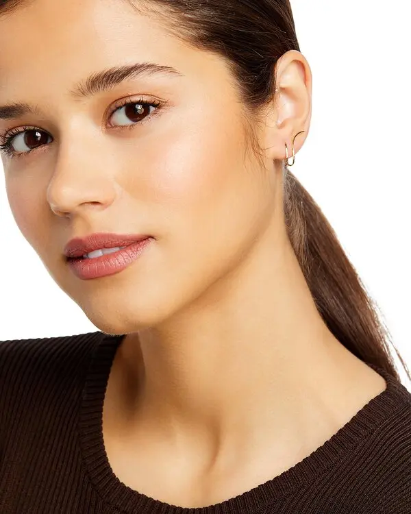 MOON & MEADOW 14k Yellow Wire Climber Earrings