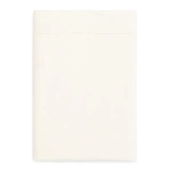 MATOUK Luca Satin Stitch Flat Sheet, Twin - Ivory
