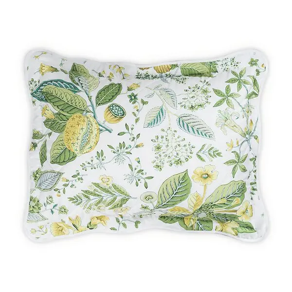 MATOUK Schumacher Pomegranate Quilted Boudoir Sham - Citrus