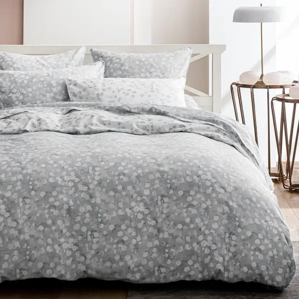 ANNE DE SOLENE Rosee Standard Pillowcases, Pair - Gris