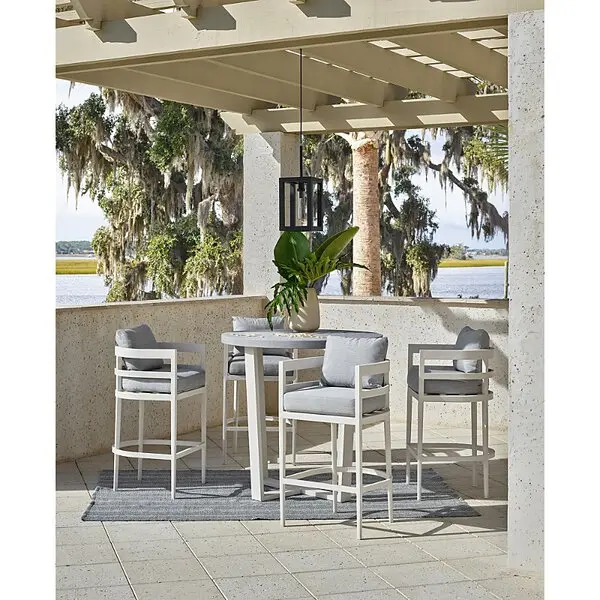 UNIVERSAL Bloomingdale's South Beach Bar Chair - White/grey
