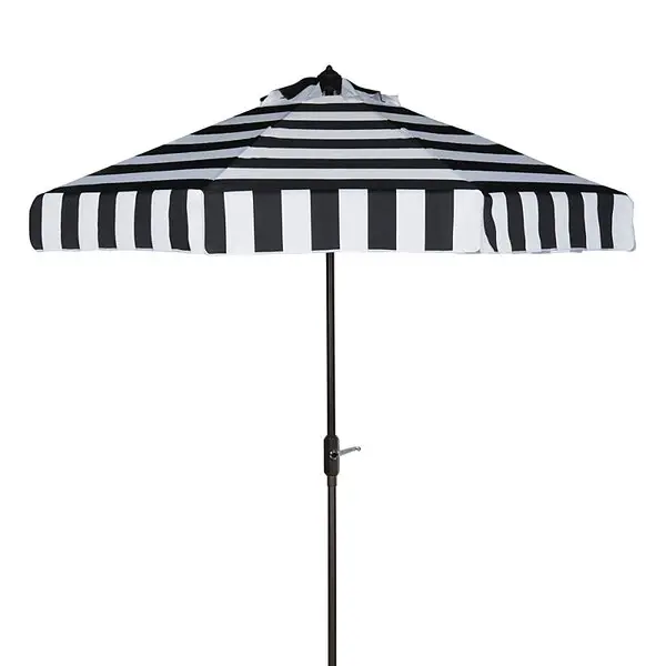 SAFAVIEH Elsa Fashion Line 9 Ft Umbrella - Black/white