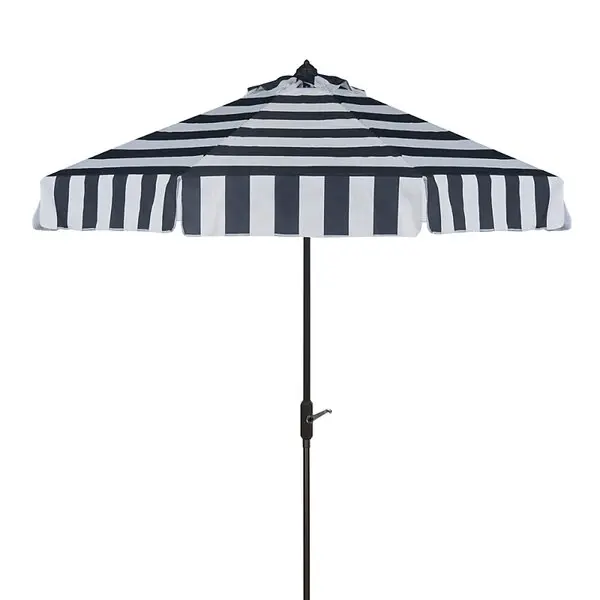SAFAVIEH Elsa Fashion Line 9 Ft Umbrella - Navy/white