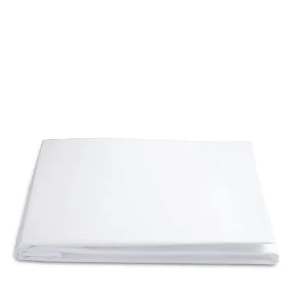 MATOUK Sierra Low-profile Cotton Fitted Sheet, Full - White