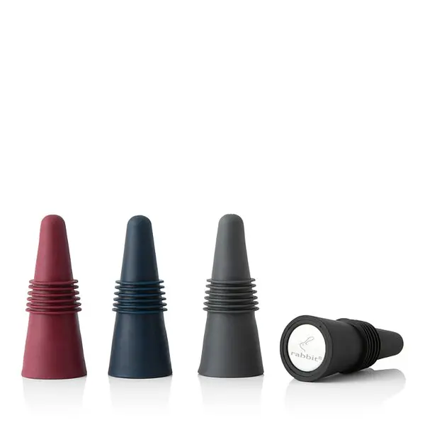 RABBIT Bottle Stoppers, Set Of 4 - Multi
