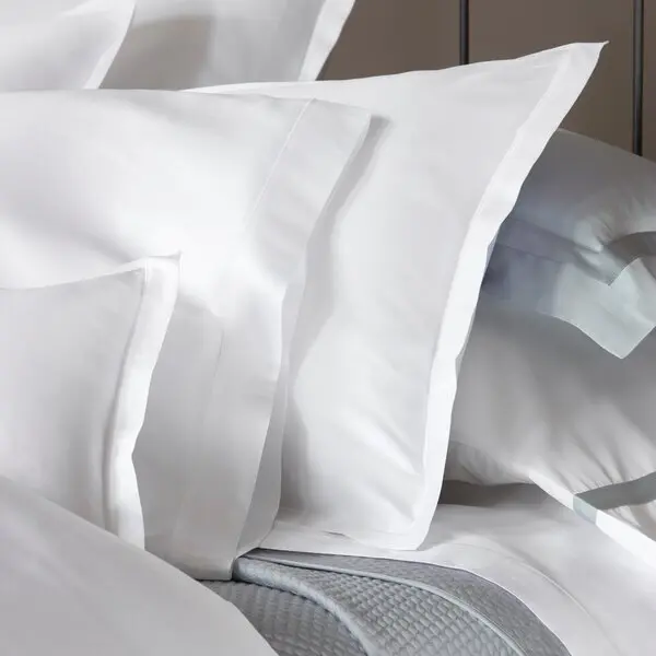 MATOUK Talita Satin Stitch Standard Sham - White