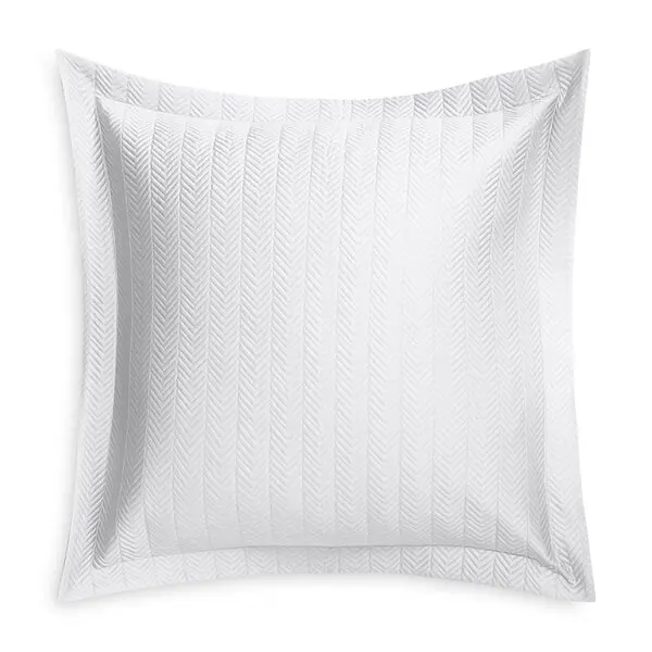 MATOUK Netto Quilted Euro Sham - White