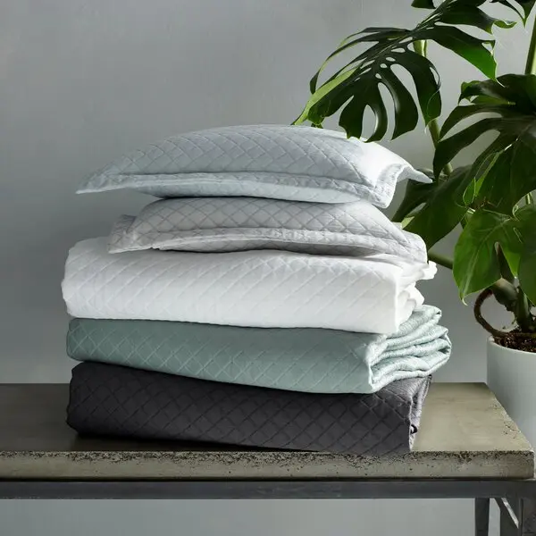 MATOUK Nadia Euro Sham - Silver
