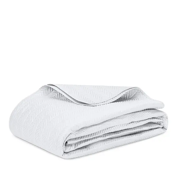 MATOUK Netto Quilted Coverlet, King - White