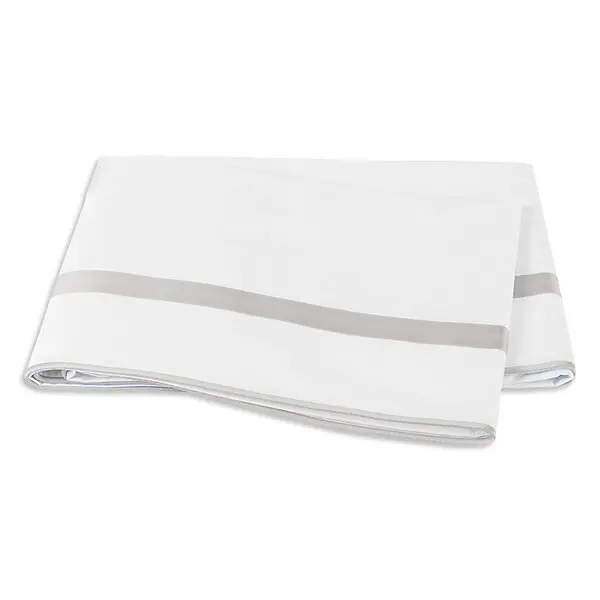 MATOUK Louise Flat Sheet, Full/queen - Silver