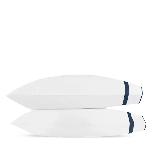 MATOUK Louise Standard Pillowcase, Pair - Navy