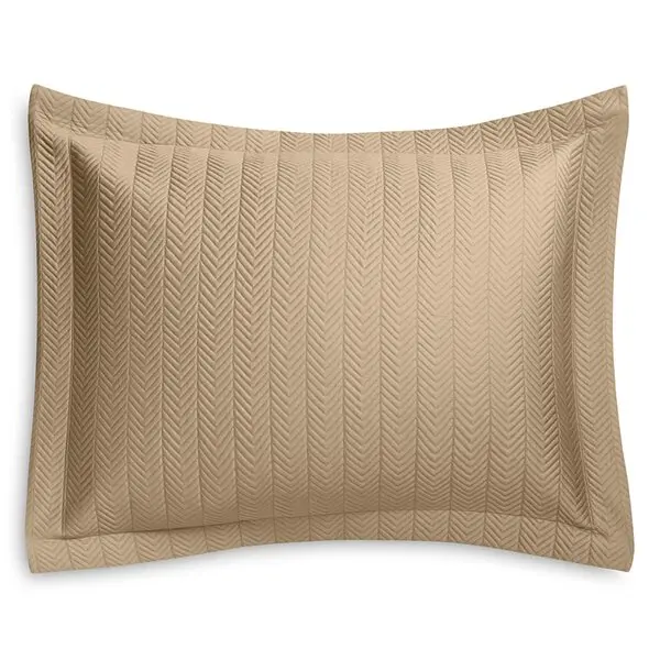 MATOUK Netto Quilted King Sham - Champagne