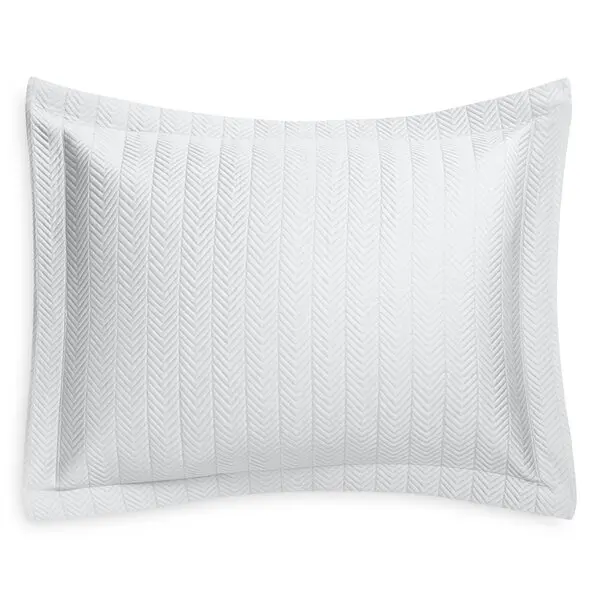 MATOUK Netto Quilted King Sham - White