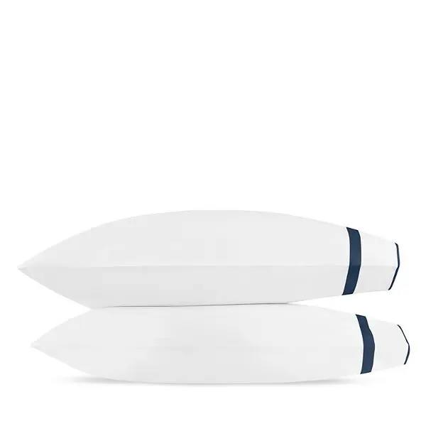 MATOUK Louise King Pillowcase, Pair - Navy