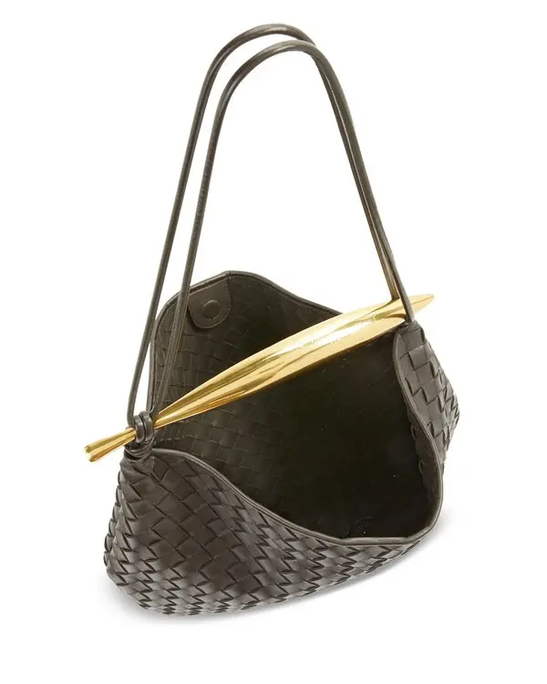 Bottega Veneta Medium Intrecciato Leather Sardine Shoulder Bag - Fondant/brass