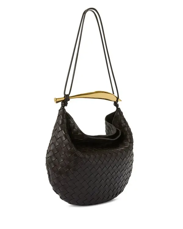 Bottega Veneta Medium Intrecciato Leather Sardine Shoulder Bag - Fondant/brass