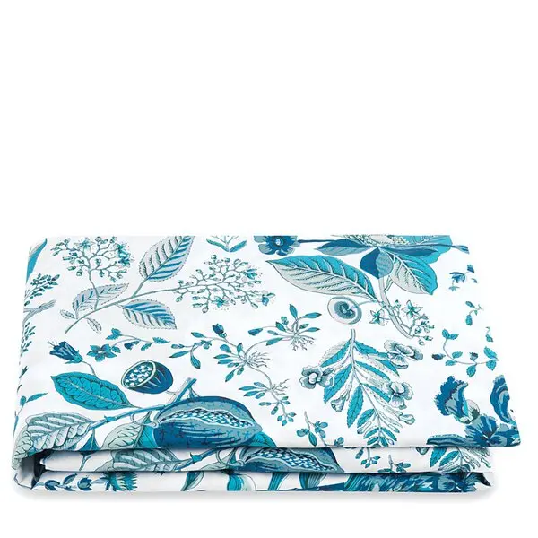 MATOUK Schumacher Pomegranate Fitted Sheet, King - Prussian Blue