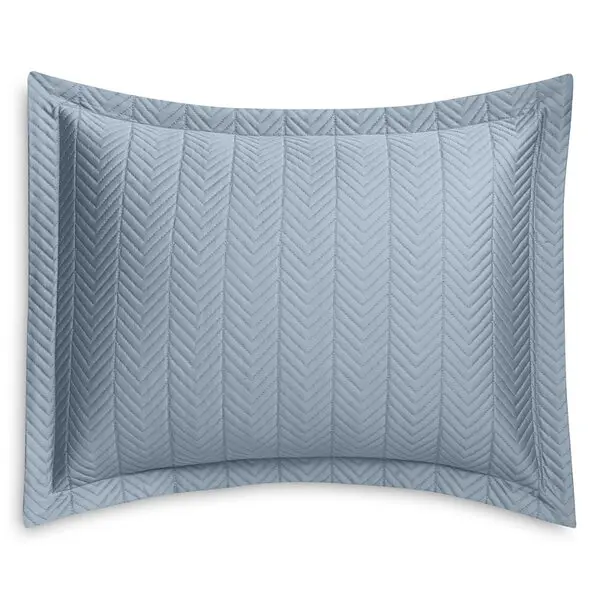 MATOUK Netto Quilted Boudoir Sham - Hazy Blue