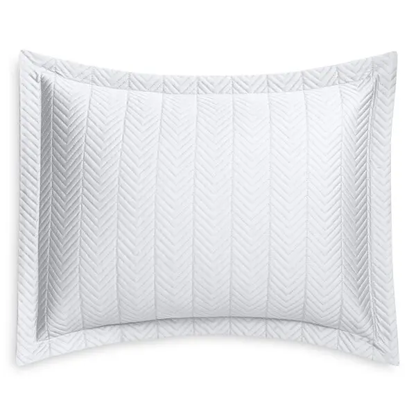 MATOUK Netto Quilted Boudoir Sham - White