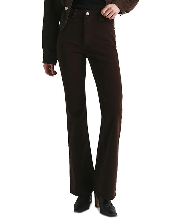 DL1961 Petite Bridget Instasculpt Corduroy High Rise Bootcut Jeans - Meteorite