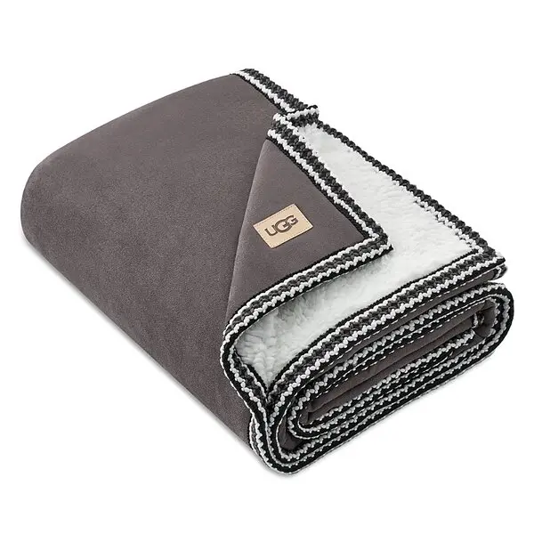 UGG Kirkwood Braid Throw Blanket, 50 X 70 - Charcoal