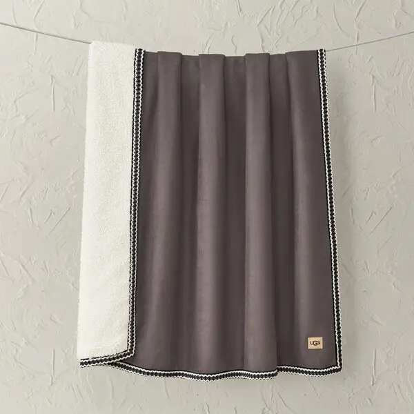 UGG Kirkwood Braid Throw Blanket, 50 X 70 - Charcoal