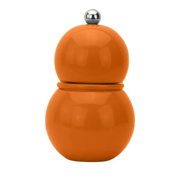 ADDISON ROSS LONDON Lacquer Bobbin Salt Or Pepper Mill Grinder - Orange