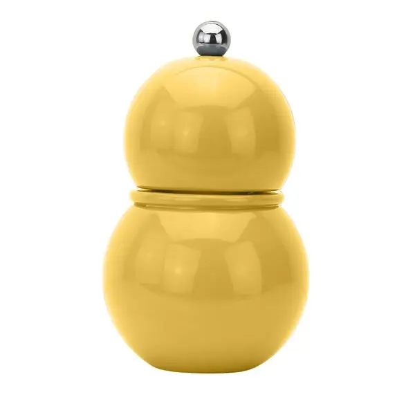 ADDISON ROSS Lacquer Bobbin Salt Or Pepper Mill Grinder - Yellow