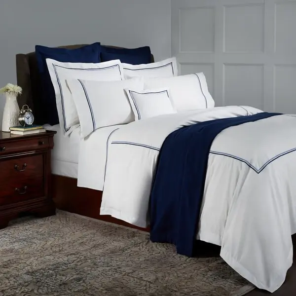 MATOUK Essex Duvet Cover, Full/queen - Navy