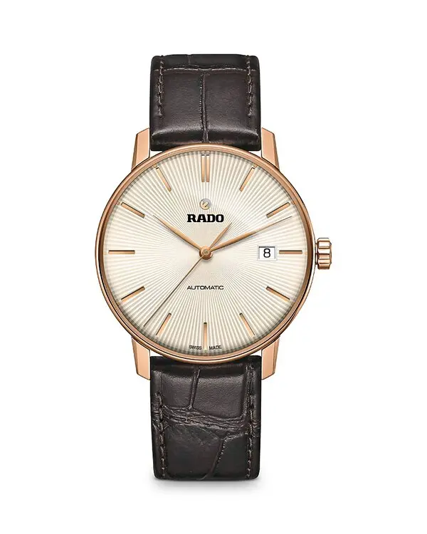 RADO Coupole Classic 41mm Watch - Ivory/brown