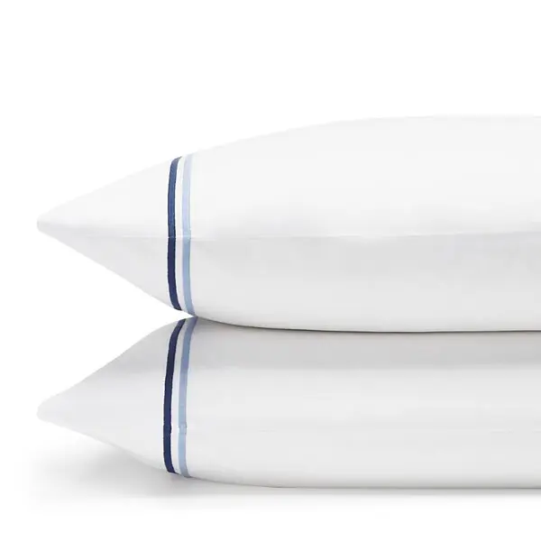 MATOUK Essex King Pillowcase, Pair - Navy