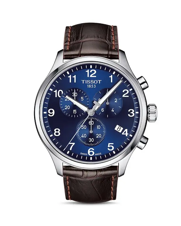 TISSOT Chrono Xl Classic Chronograph, 45mm - Blue/brown