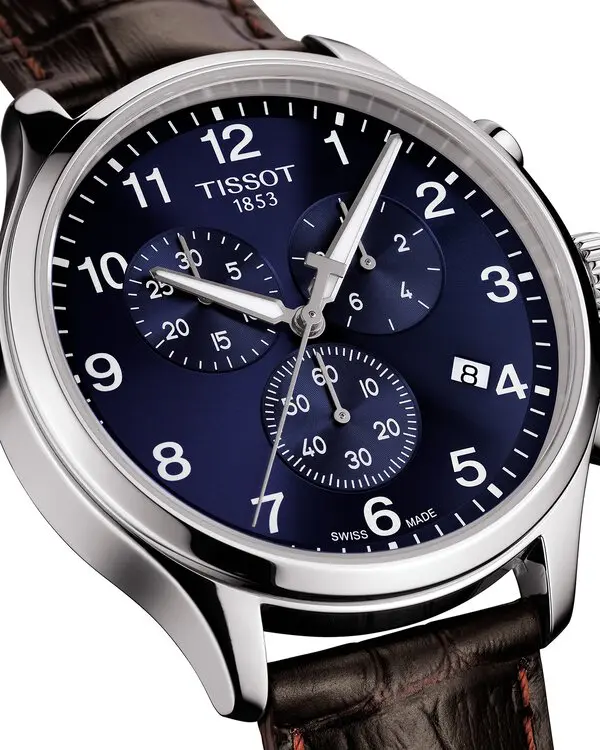 TISSOT Chrono Xl Classic Chronograph, 45mm - Blue/brown