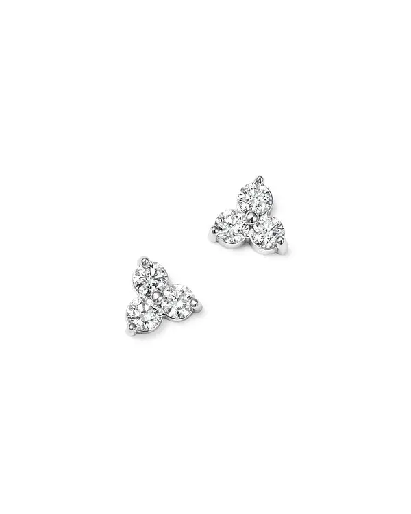 Bloomingdale'S Diamond 14k Gold Trio Stud Earrings - White