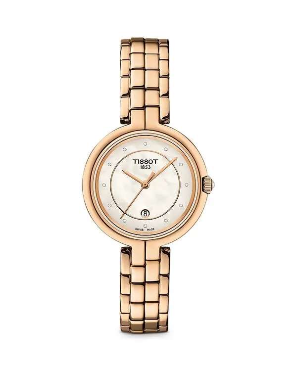 TISSOT Flamingo Watch, 30mm - White/rose Gold