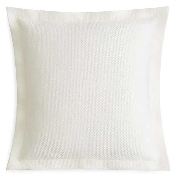MATOUK Alba Quilted Euro Sham - Ivory