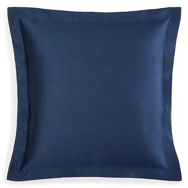 MATOUK Alba Quilted Euro Sham - Navy