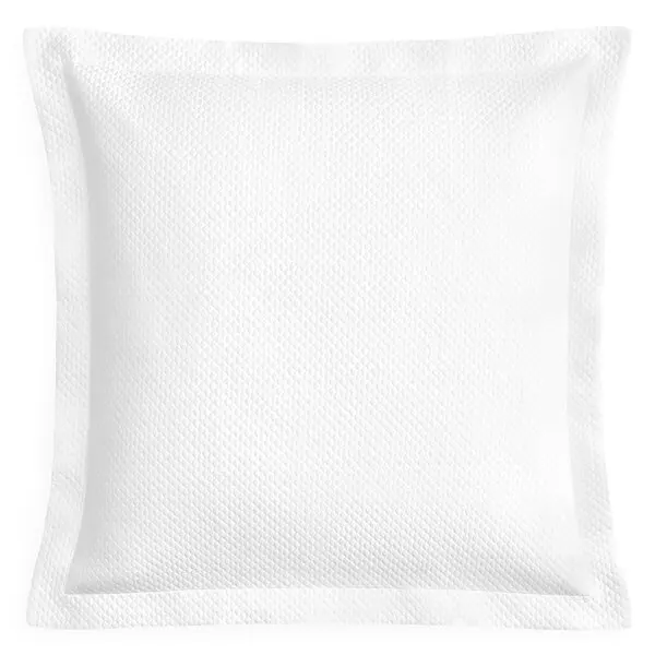 MATOUK Alba Quilted Euro Sham - White