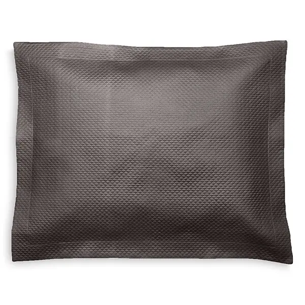 MATOUK Alba Quilted Standard Sham - Charcoal