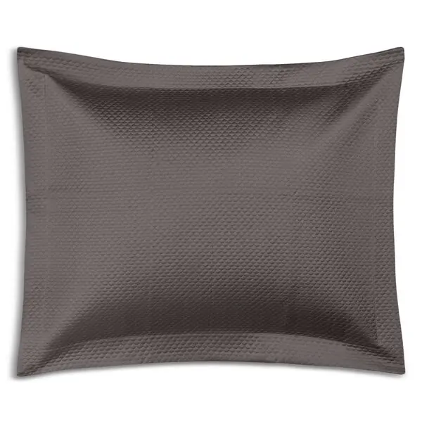 MATOUK Alba Quilted Standard Sham - Charcoal