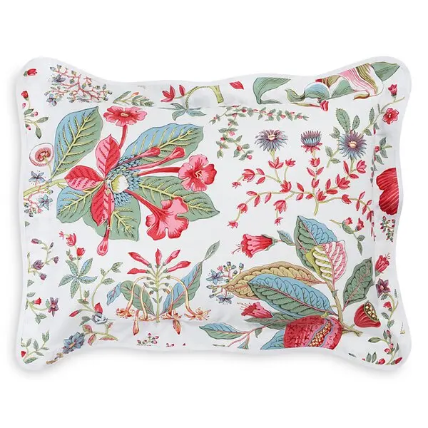 MATOUK Schumacher Pomegranate Boudoir Sham - Pink Coral