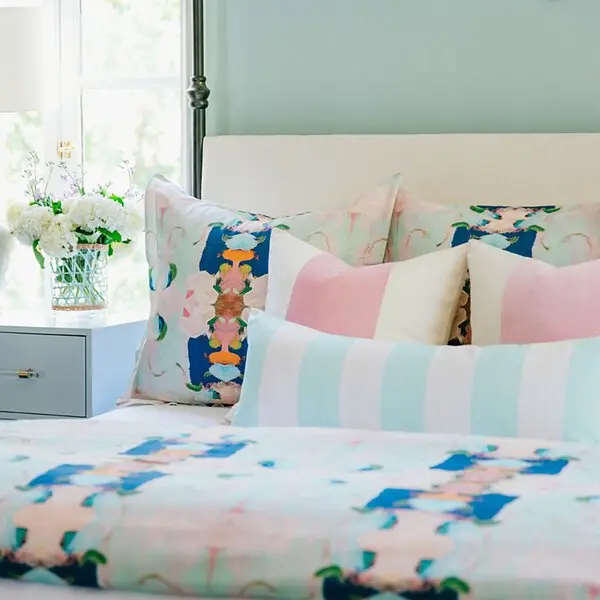 LAURA PARK Designs Monet's Garden Duvet Cover, Twin - Navy