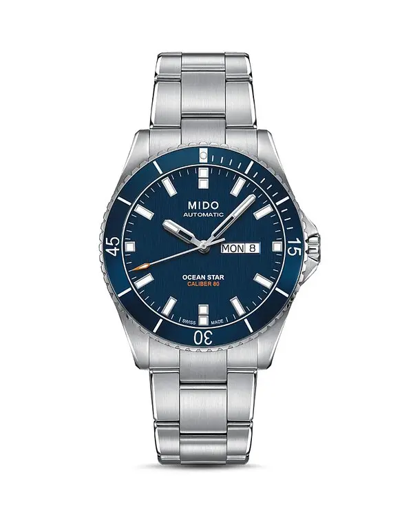 MIDO Multifort 42mm Watch - Blue/silver