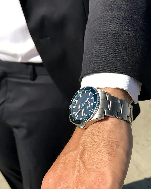 MIDO Multifort 42mm Watch - Blue/silver