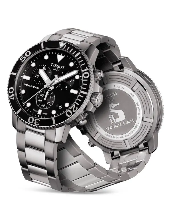TISSOT Seastar 1000 Chronograph 45.5mm - Black/silver