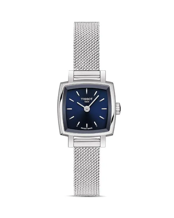 TISSOT Lovely Square Mesh Bracelet Watch - Blue/silver