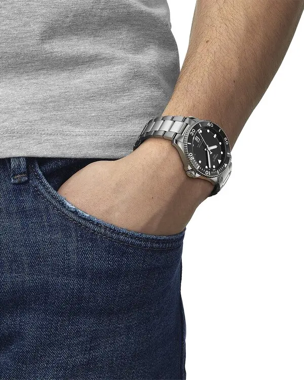 TISSOT Seastar 1000 Watch - Black/silver