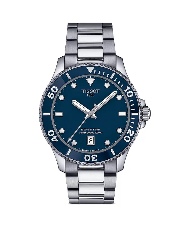 TISSOT Seastar 1000 40mm Watch - Blue/silver