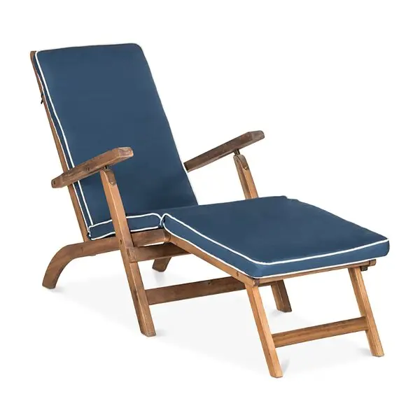SAFAVIEH Palmdale Outdoor Lounge Chair - Navy